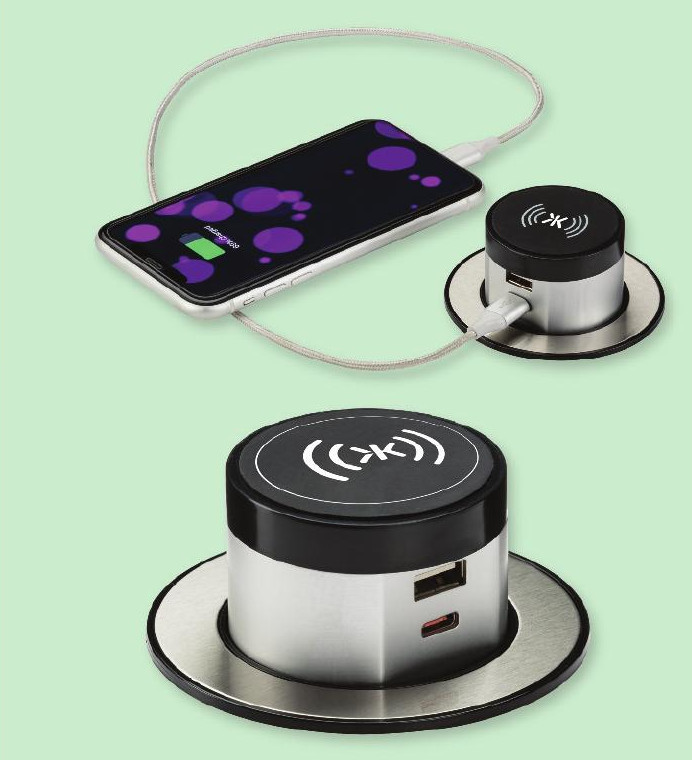 Wireless & USB charging with pop-up socket from Knightsbridge ...